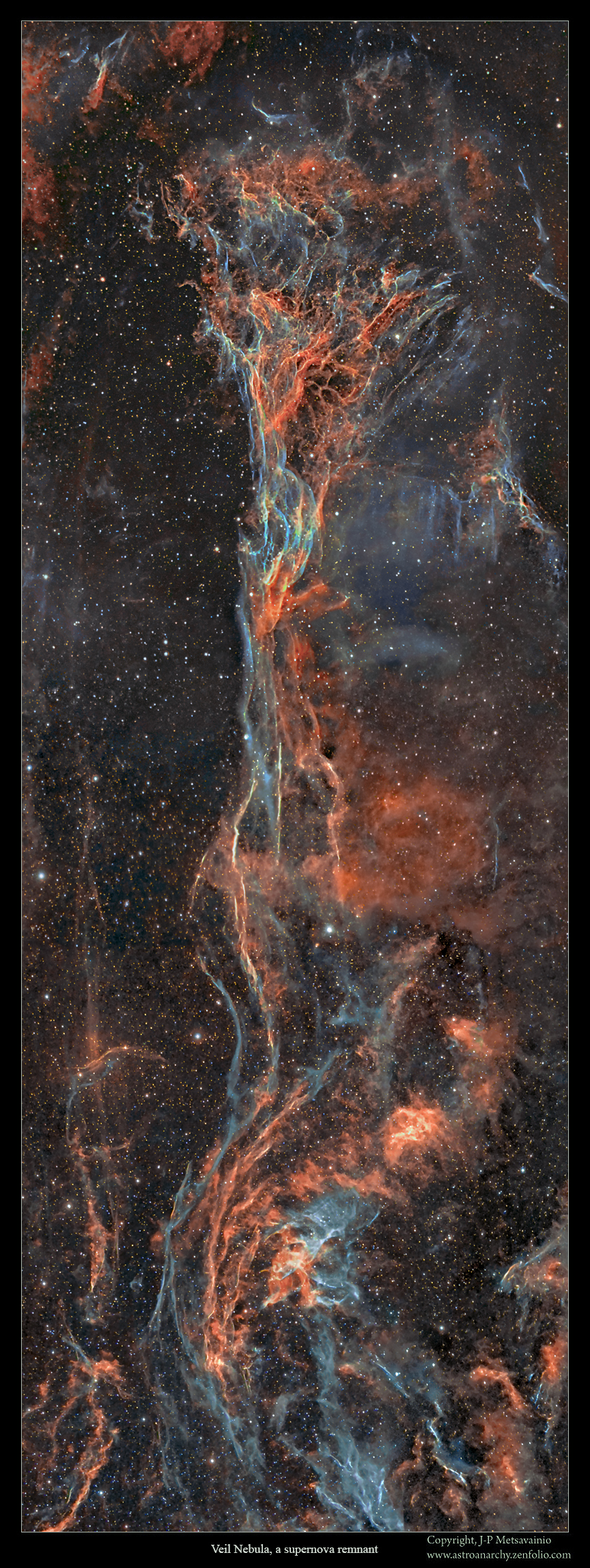 Astro Anarchy: Filaments of the Veil Nebula in visual spectrum
