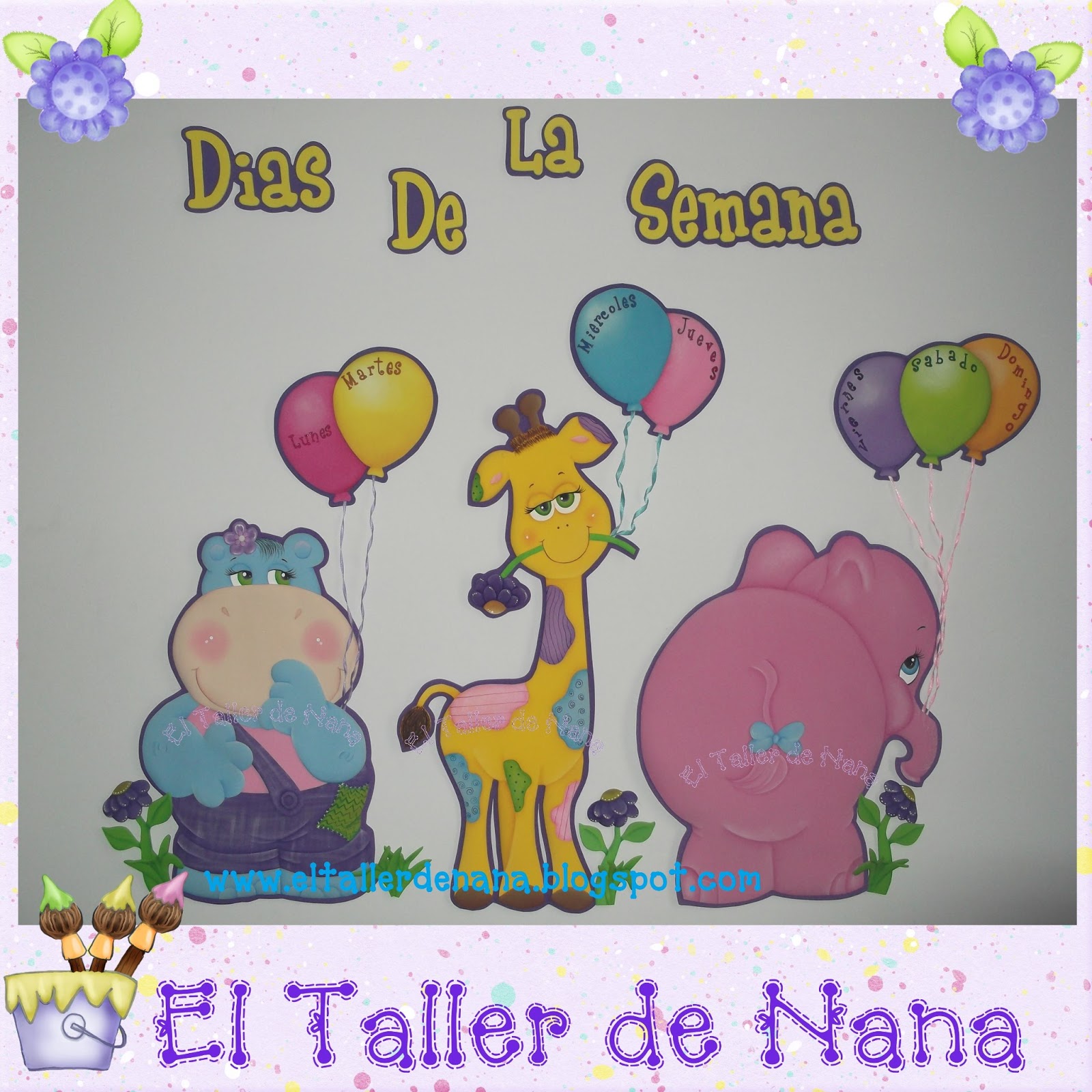 Panel Días De La Semana en Foami - El Taller de Nana