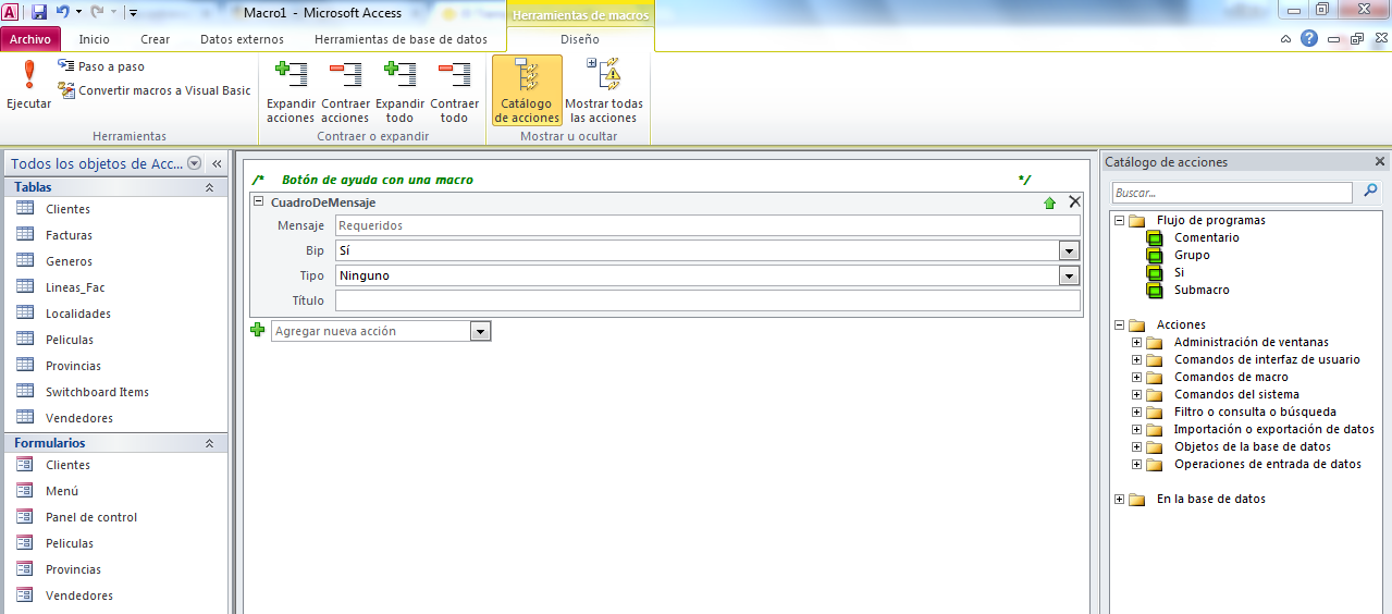 Mi Blog de Informática : Macros en Access
