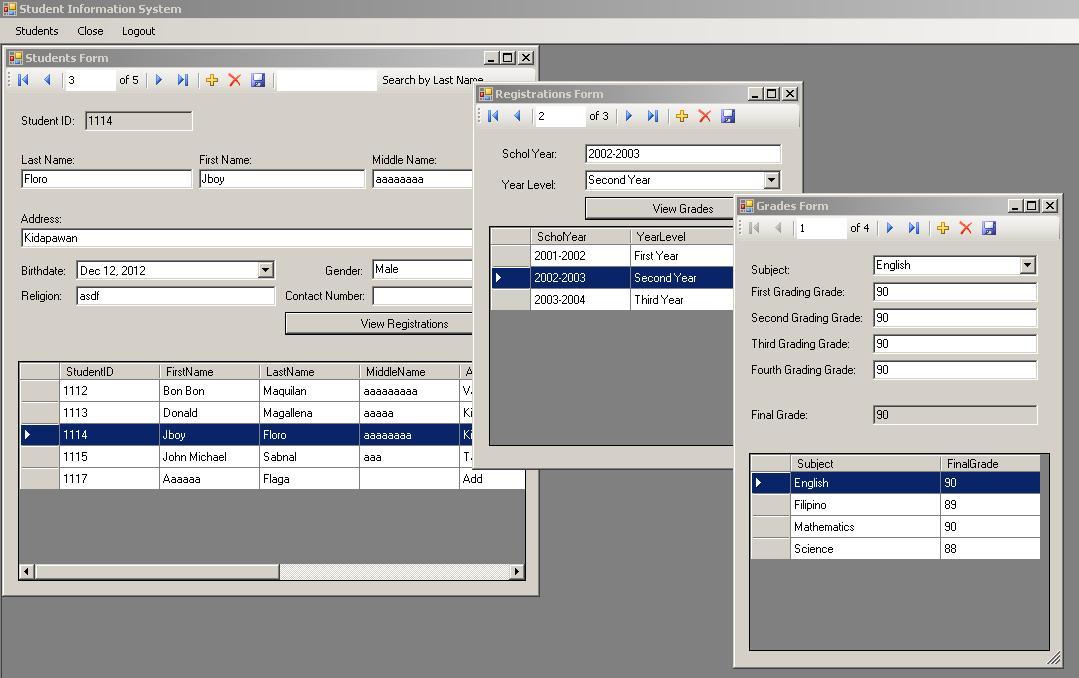 Jeremiah Flaga: Simple Student Information System Using .NET WinForms ...