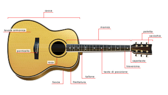 Chitarra futuristica: Parti della chitarra