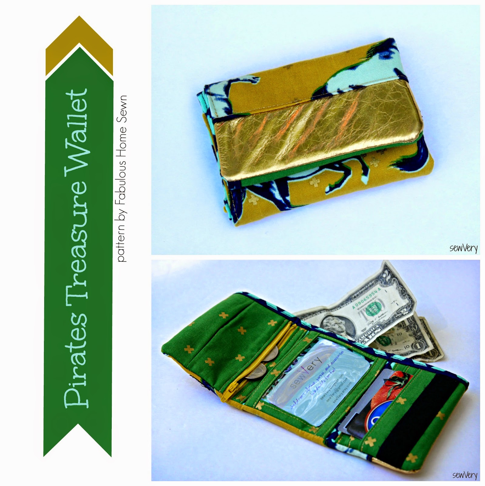 sewVery: Perfect Petal Purse & Pirates Treasure Wallet + Giveaway!