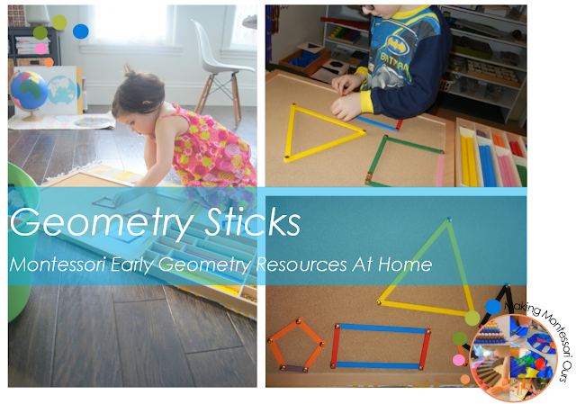 Geometry Sticks, Montessori Geometry At Home - "Making Montessori Ours"