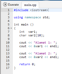 Belajar Program: Ponter Pada Bahasa Program C++