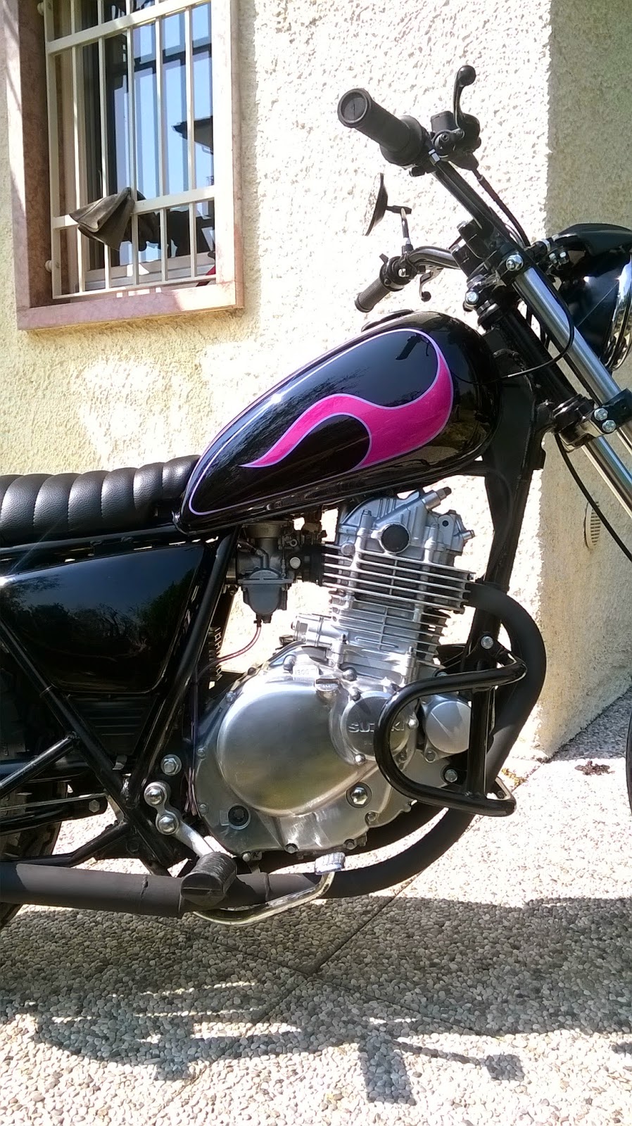 5 Speed Customs: Betty's Suzuky GN250 five speed custom cycle #2