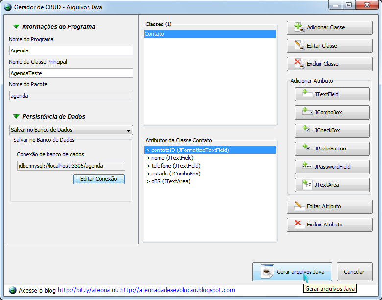 A Teoria da DesEvolução: Gerando CRUD - Como Gerar os Arquivos .java ...