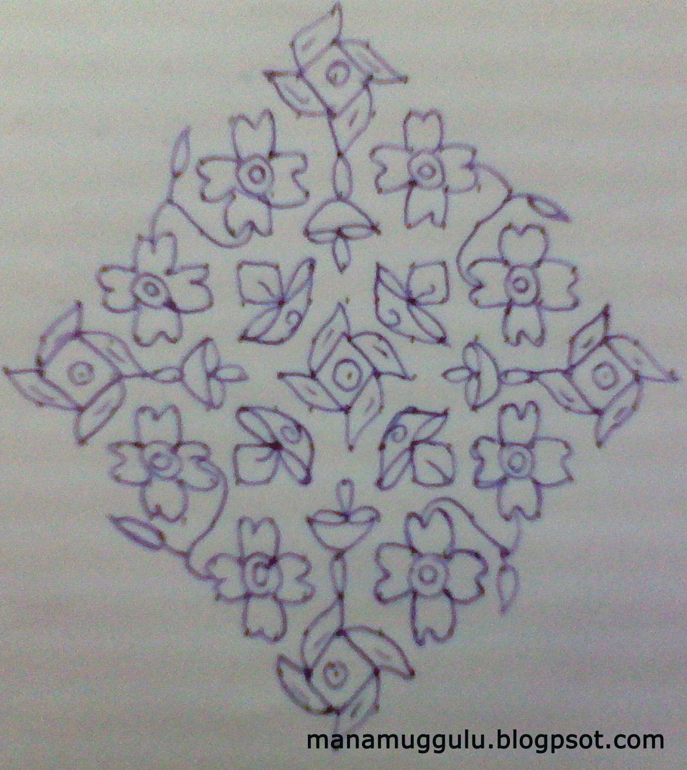 Flower muggu - MANA MUGGULU