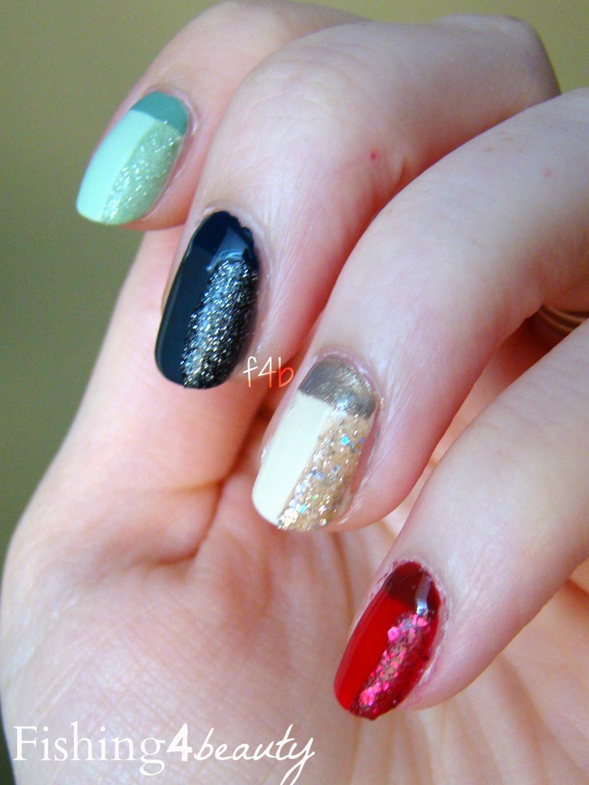 Fishing4Beauty: Playing with Polish--Contemporary Color Block Edition