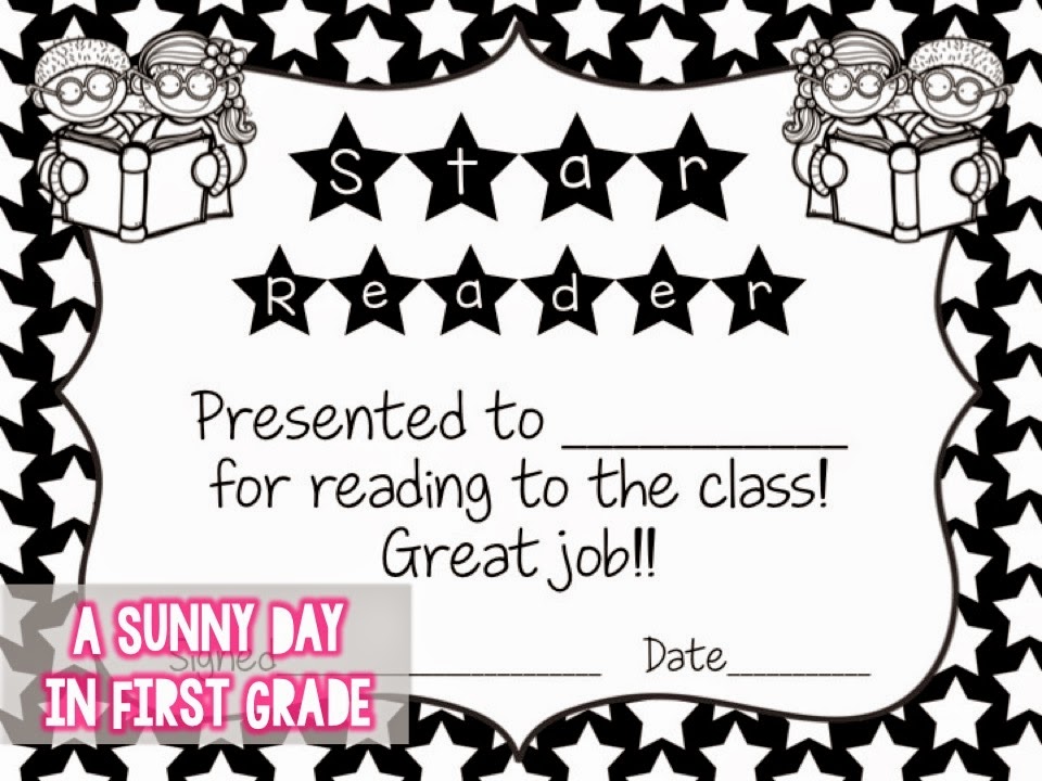 Star Reader {freebie!} | A Sunny Day in First Grade