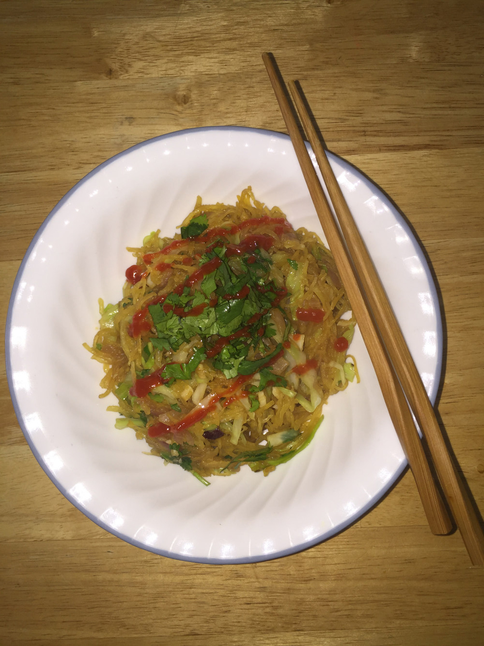 Anita's Health Blog: Spaghetti Squash Chow Mein (tofu)