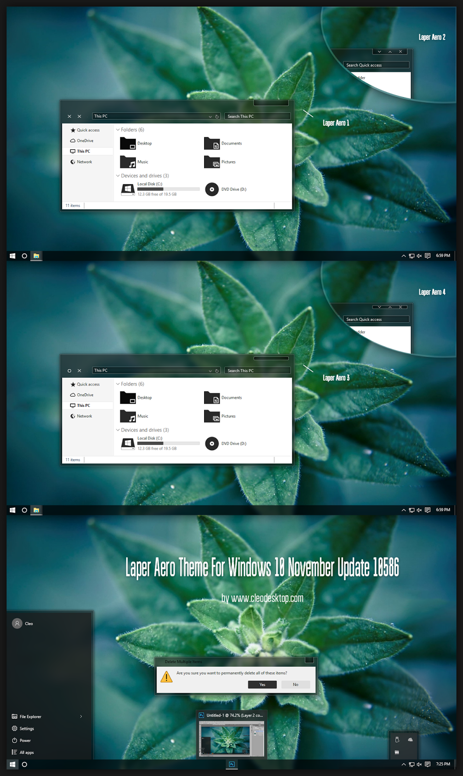 Laper Aero Theme For Windows10 November Update (10586) - Cleodesktop I ...