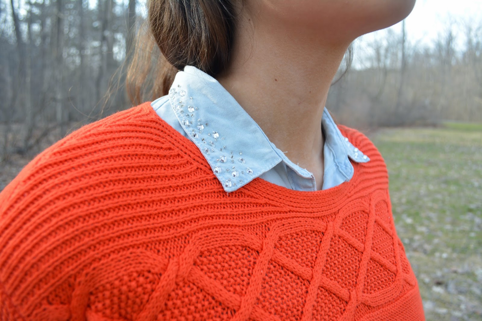 Chelsea's Glossary: Anchor & Cable Sweater with Chambray