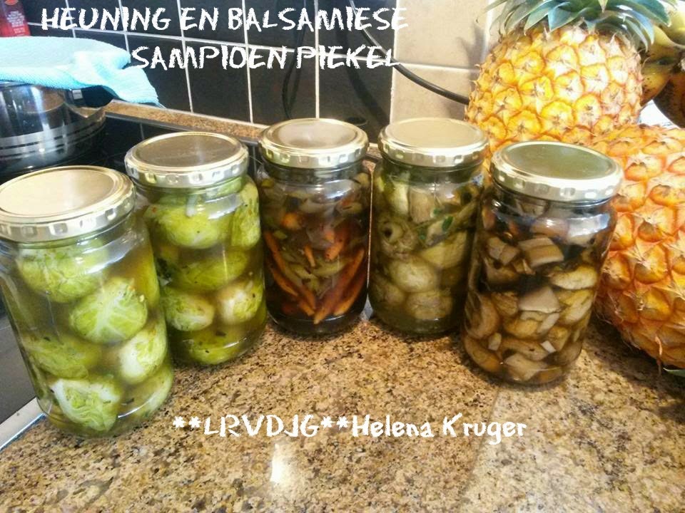 LEKKER RESEPTE VIR DIE JONGERGESLAG: HEUNING EN BALSAMIESE SAMPIOEN PIEKEL