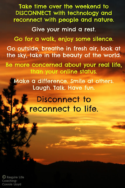 Respire Life Coaching-Connie Lloyd: Disconnect to Reconnect
