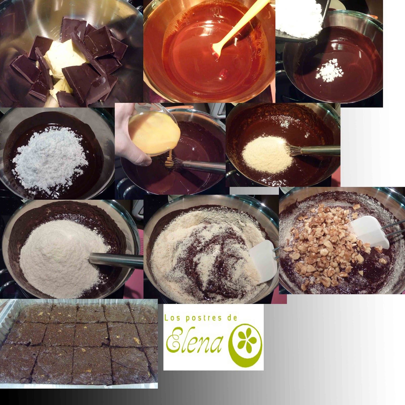 Los Postres de Elena: Brownies de chocolate sin harina