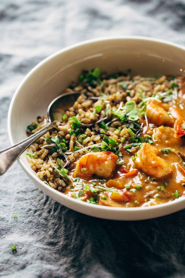invow kuliner: Spicy Weekend Gumbo + Brown Rice