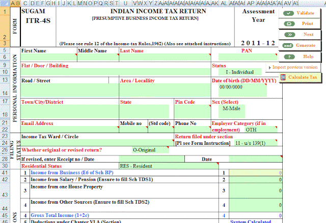 King: ITR-4 and ITR-4S (SUGAM) RPU
