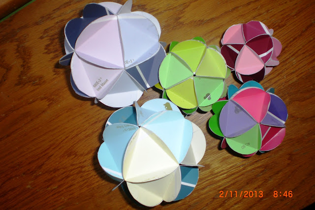 Burdette Family Creations: Paint Swatch Paper Balls