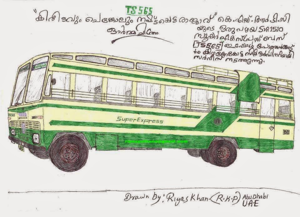 ksrtc bus pic drawn by fans of ksrtc - KSRTC TEAM KCK