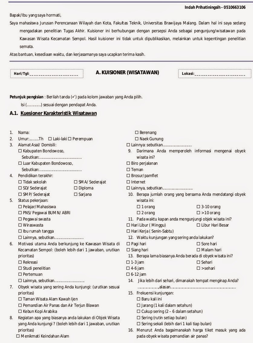 contoh angket penelitian - wood scribd indo