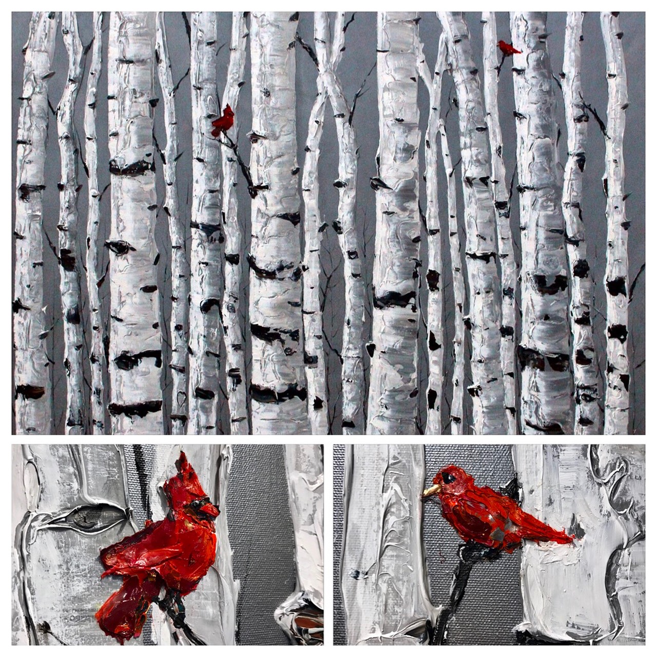 Aspen Paintings by Contemporary Aspen Artist Jennifer Vranes, Birch ...