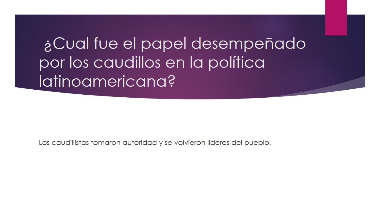 CIENCIAS SOCIALES.: EL CAUDILLISMO EN AMÉRICA LATINA