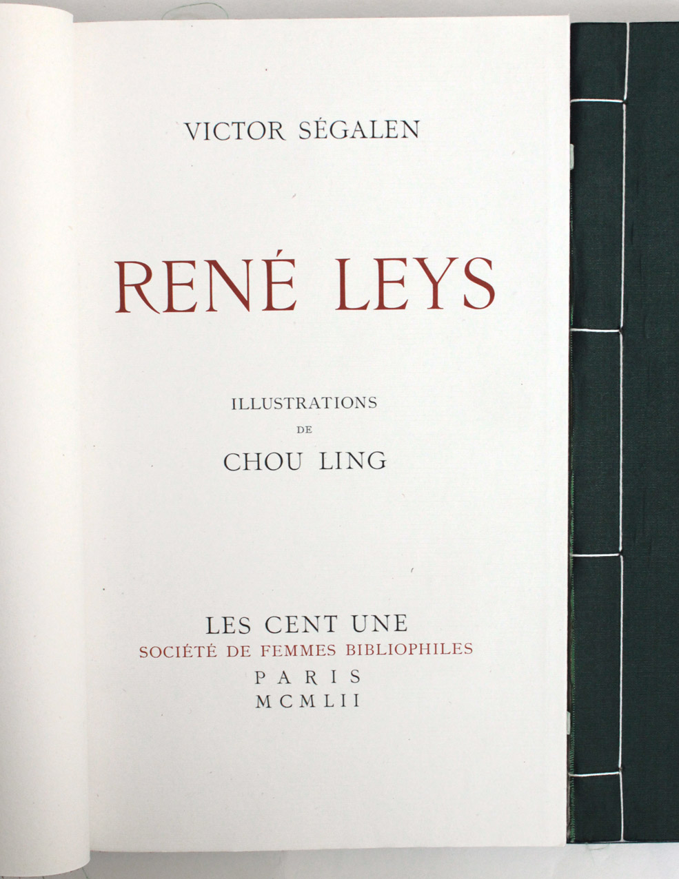 Julien Mannoni livres anciens et rares: Ségalen, René Leys, Les Cent ...
