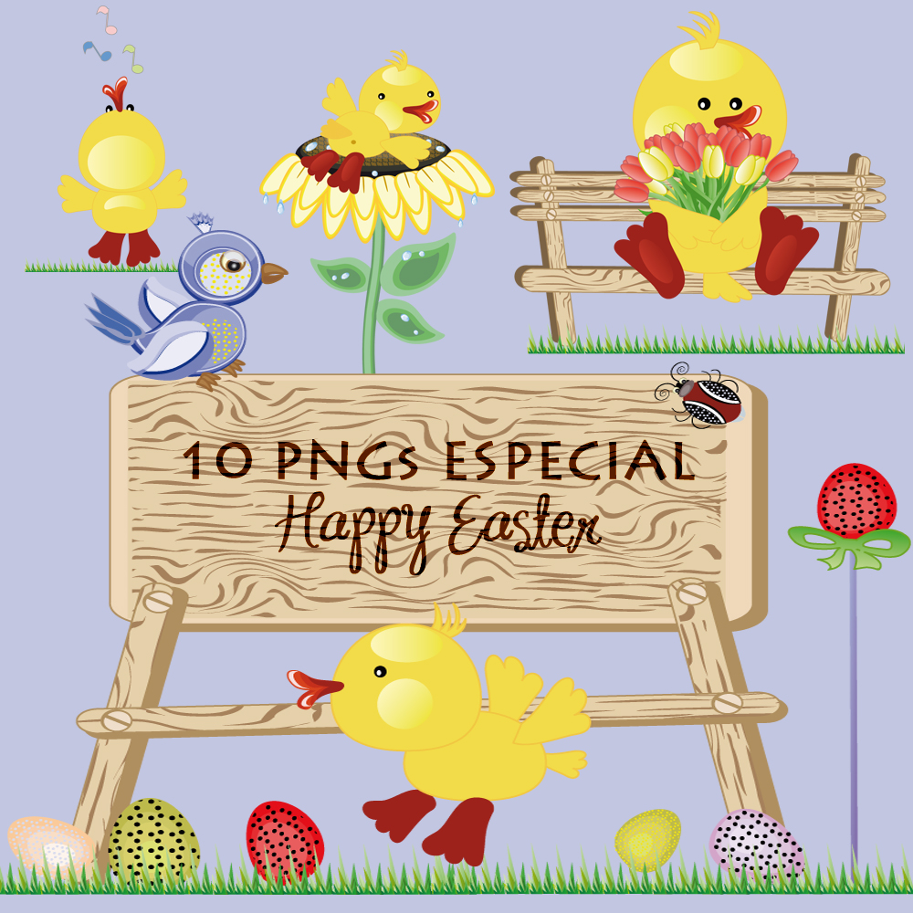 6 Packs de PNGs de Pascua - Happy Easter ~ *..PS-Tutoriales..*