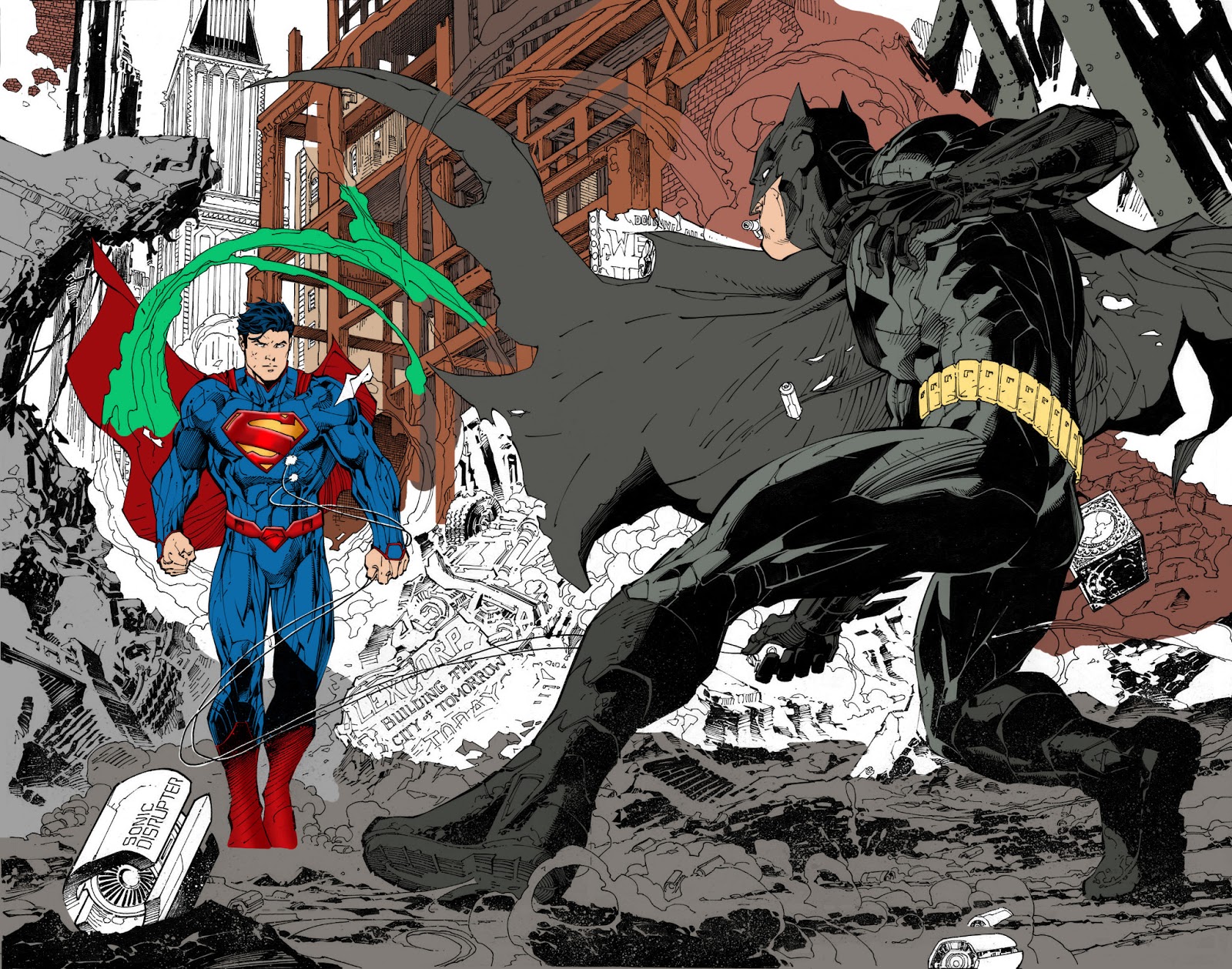 A Simple Colorist's Art Blog: Jim Lee (Batman Vs Superman) WIP #2