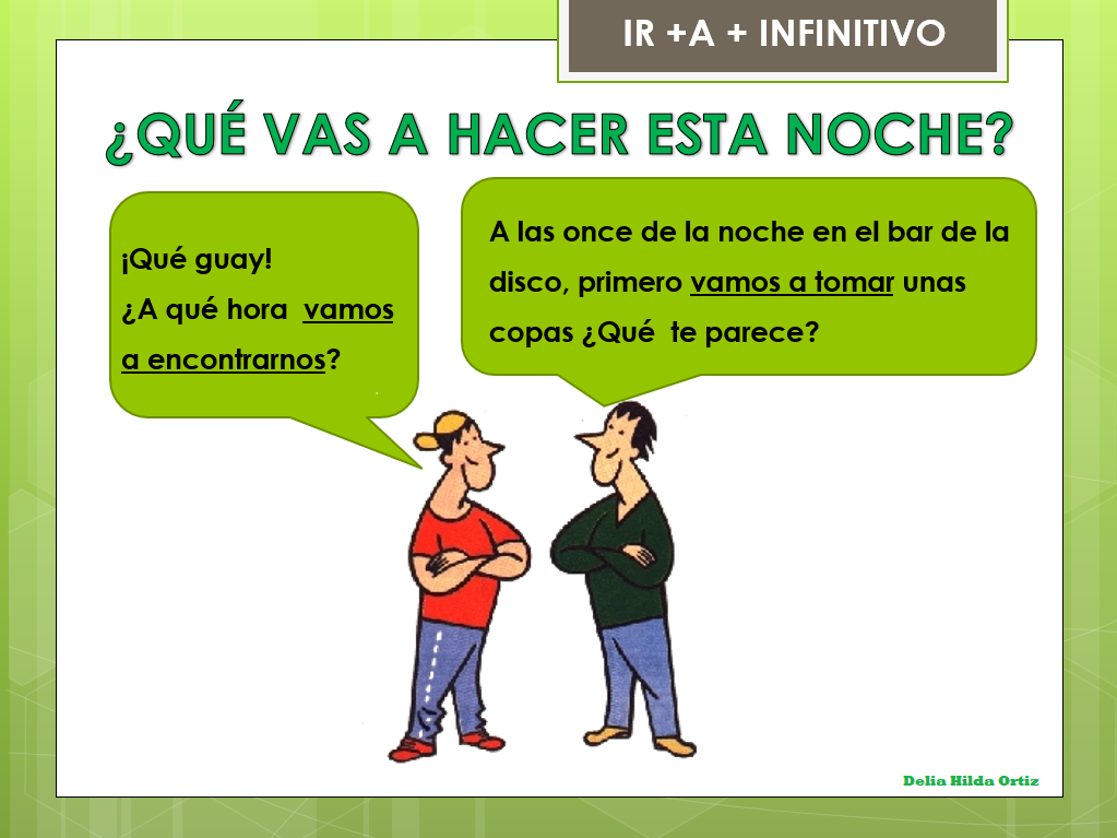 MUNDOHISPANICO2 : GRAMÁTICA: IR+A+INFINITIVO