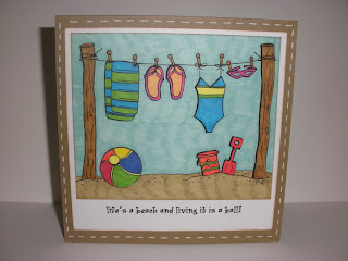 Star's Paper Passion: Non-Cricut "Life's A Beach" Card