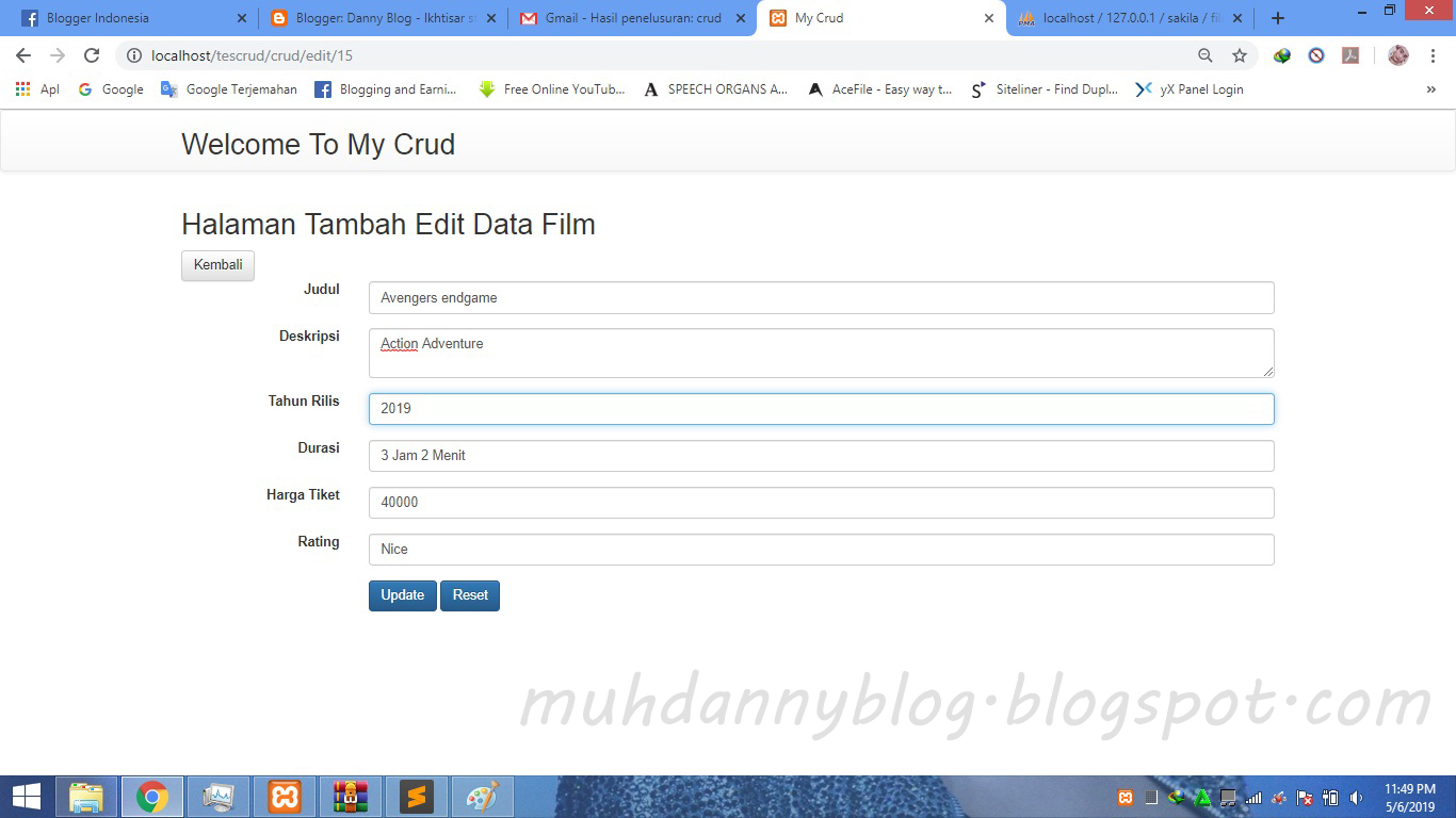 Source Code Simple CRUD (Create, Read, Update, Delete) Menggunakan Framework Codeigniter - Danny ...