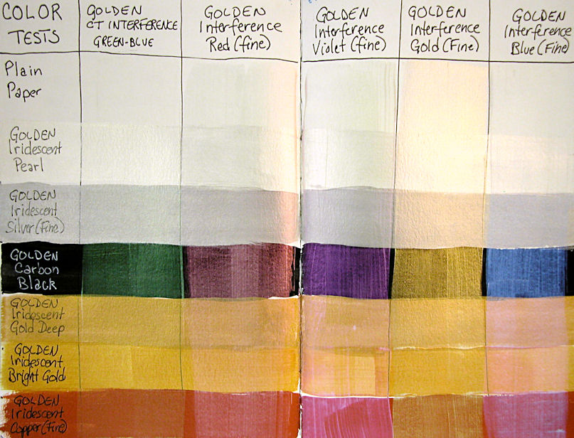 Hudson Valley Sketches - : Golden Iridescent and Interference Acrylics