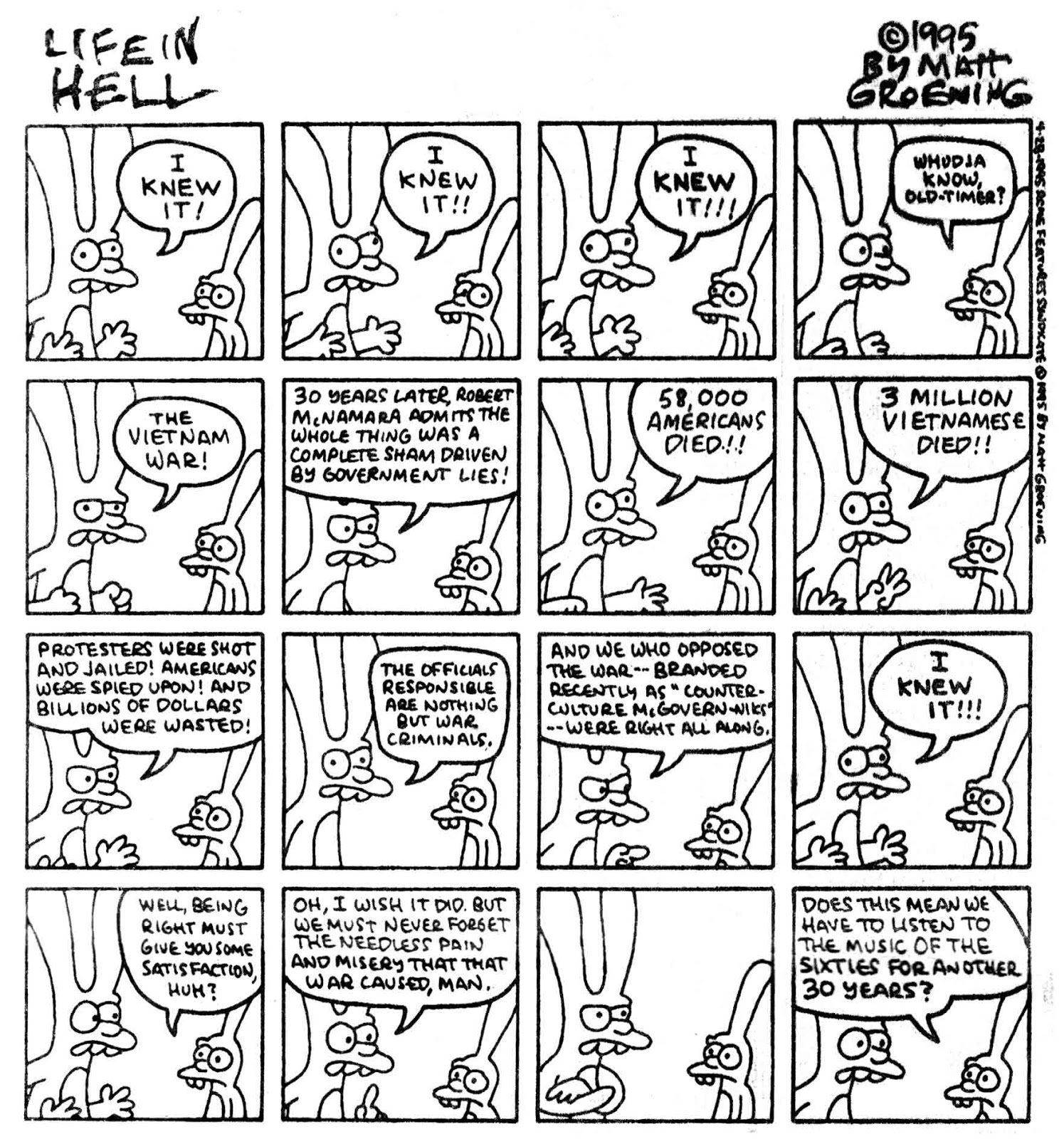 Bongo's Ultimate Life in Hell Archive : Life in Hell 1995 Archive