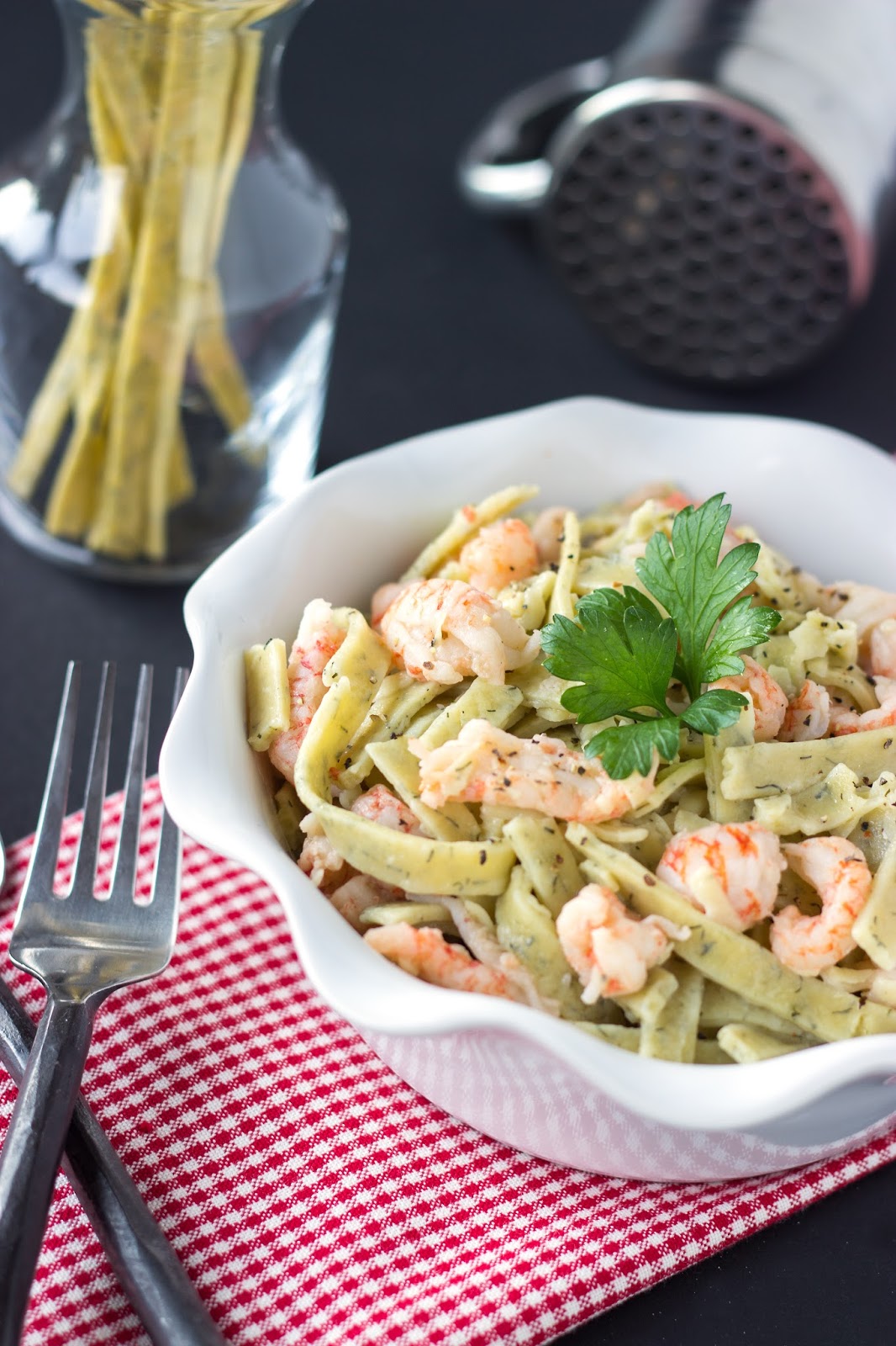 Dill Pasta with Langostinos | Cooking on the Front Burner