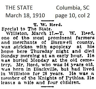 Samuel and Mary Clark Reed of Barnwell Family Photos: Tully Washington ...