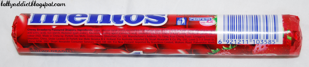 Lolly Addict - Australian Confectionery Reviews: Mentos Raspberry, and ...