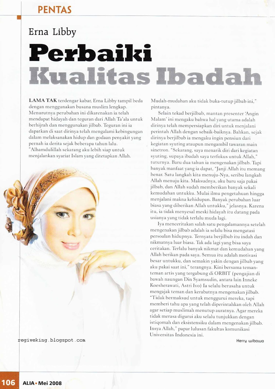 Clippings of Indonesian Women in Print Media: Erna Libby