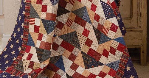 Colorful American Patchwork Quilt - Pattern