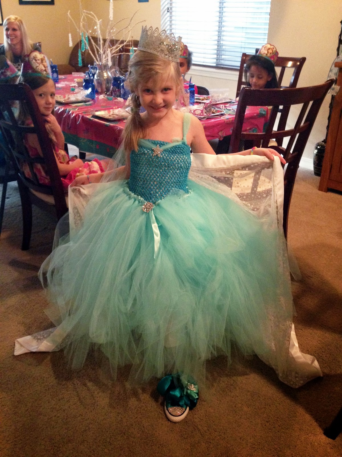 Frozen Party How-To: DIY Elsa Inspired Tutu Dress, Lace Tiara & Sparkly ...