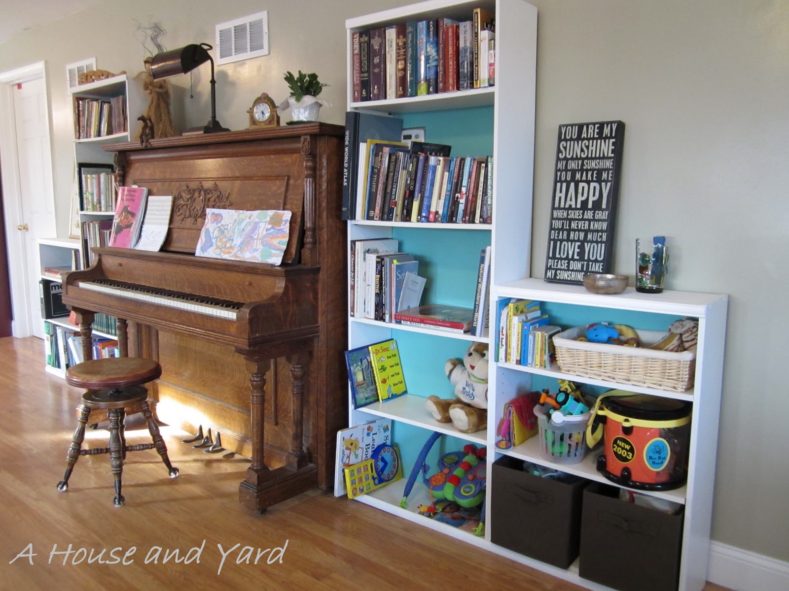 A House and Yard: Bookcases Revealed