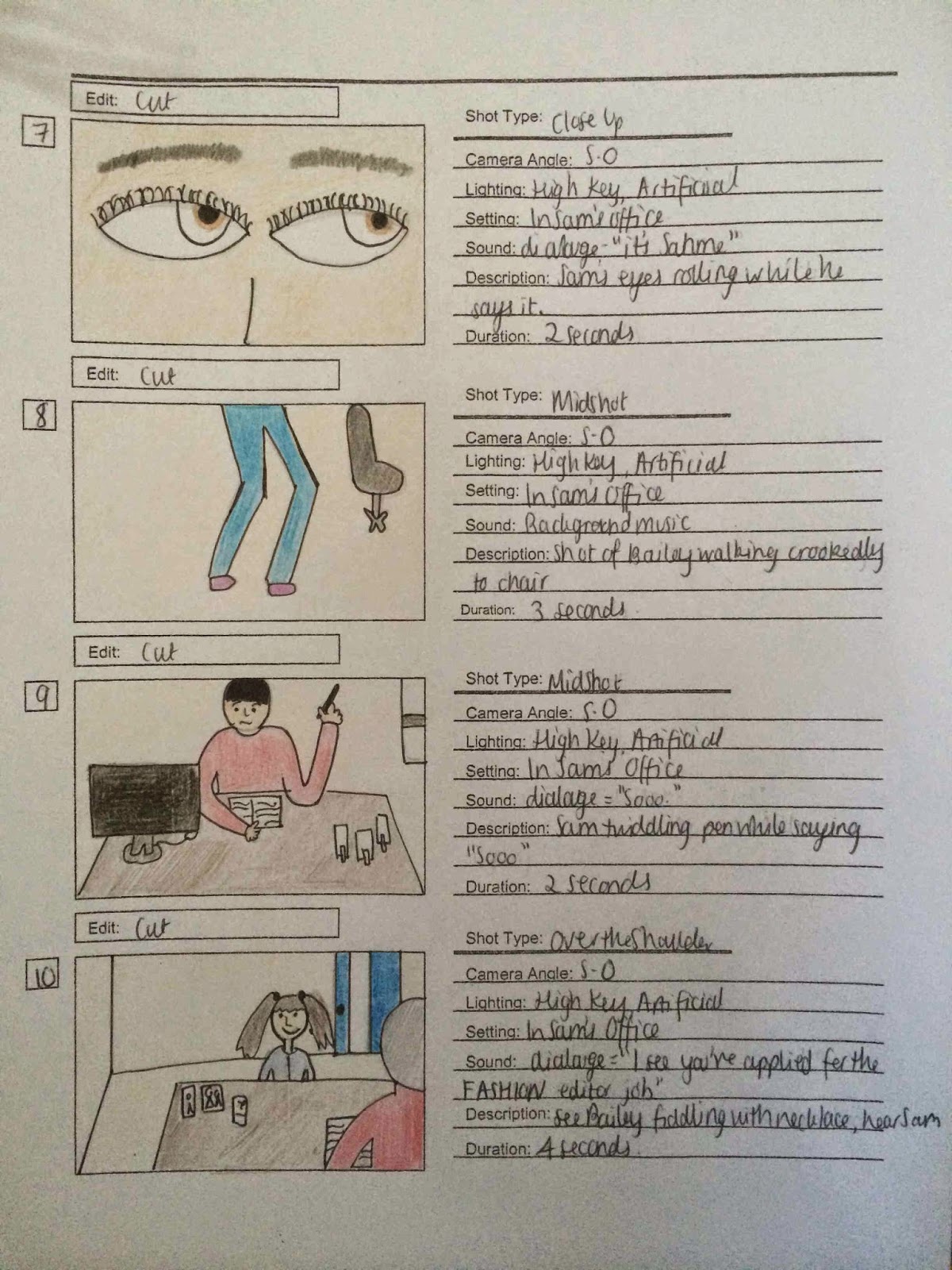 Paman Uppal Year 12 AS Media Studies Blog : Storyboard - The Encounter