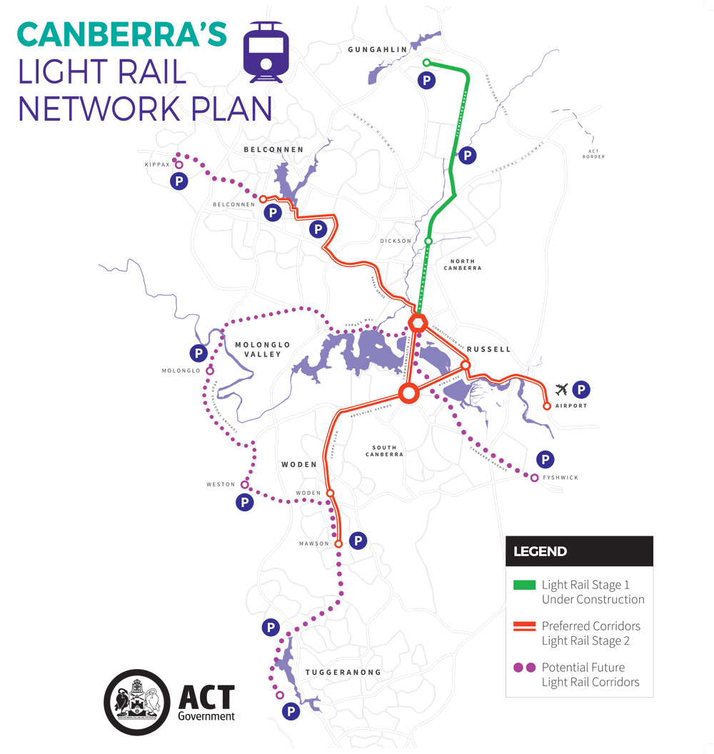ACT Light Rail: Routes for Light Rail