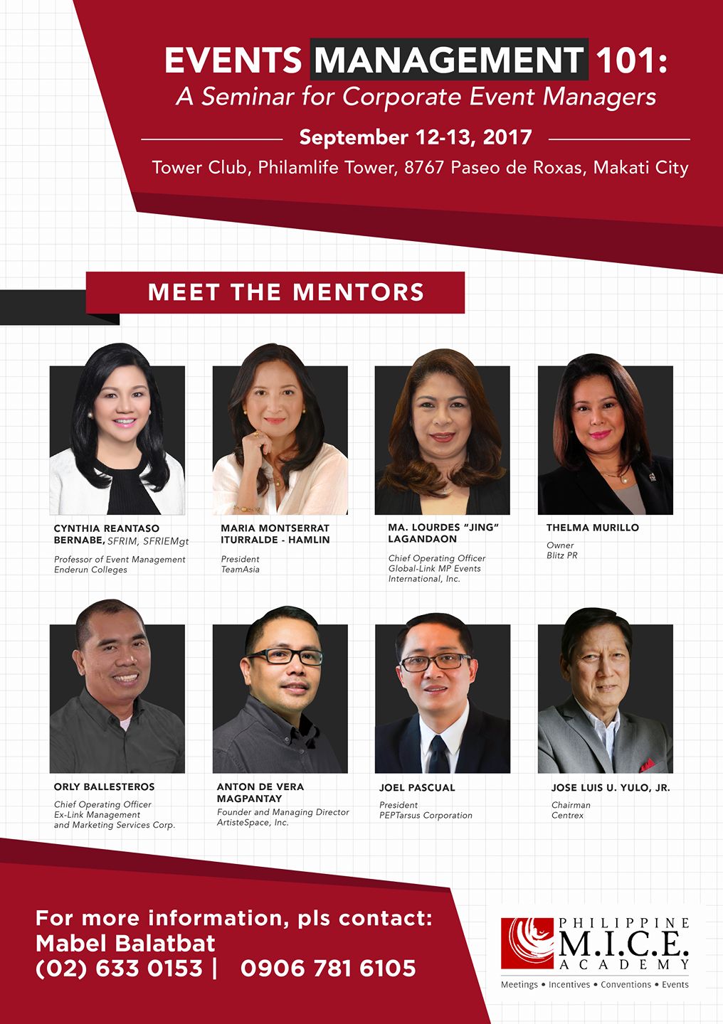 PhilMICE Academy Events Management 101 set this September