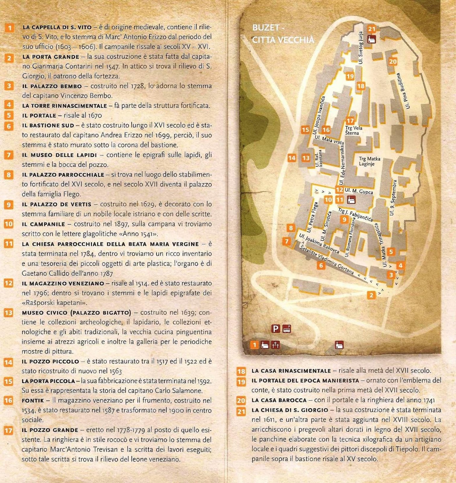 Opuscoli delle "Escursioni nei dintorni di Trieste": Opuscolo *** BUZET ...