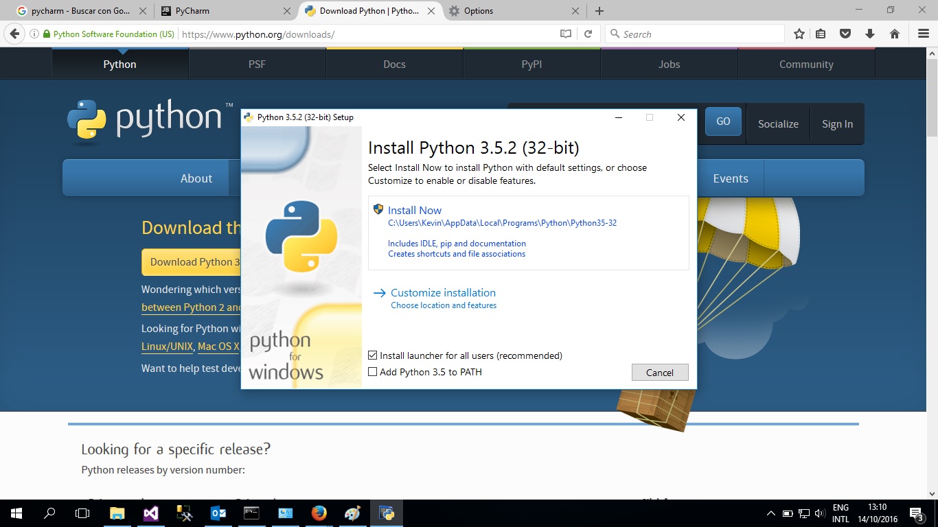 Hola mundo: Python Windows - PyCharm