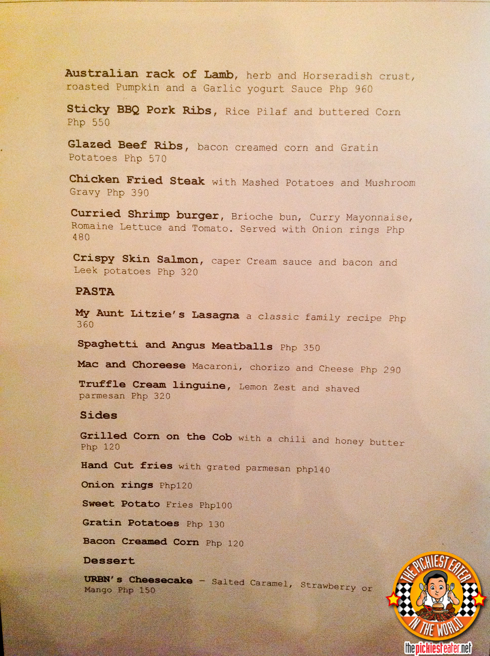 THE PICKIEST EATER IN THE WORLD: A NIGHT OUT AT URBN BAR & KITCHEN