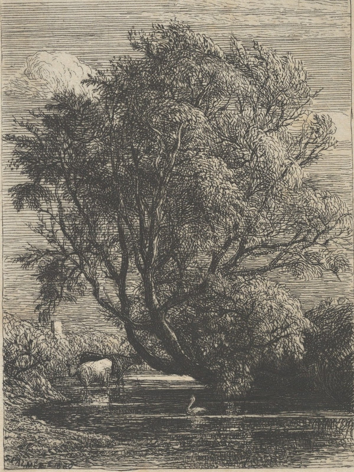 Spencer Alley: Landscapes by Samuel Palmer, 19th century