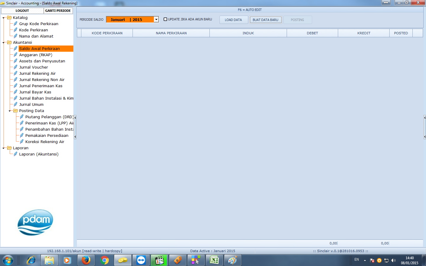 Aplikasi PDAM: AKUNTANSI PDAM