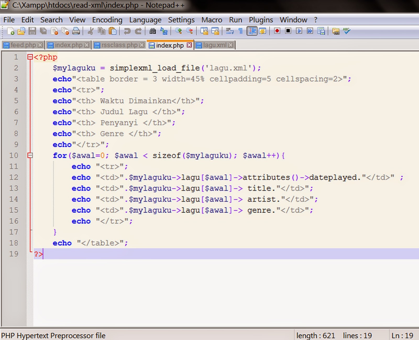 Pemrograman API: Menampilkan XML dalam Bentuk Tabel